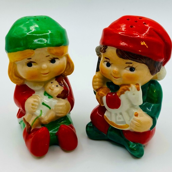 Avon | Holiday | Vintage Christmas Elves Salt Pepper Shakers Avon 983 ...